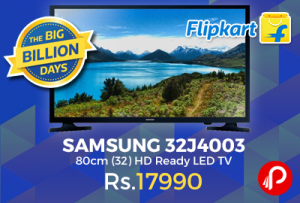 SAMSUNG 32J4003 80cm (32) HD Ready LED TV just Rs.17990
